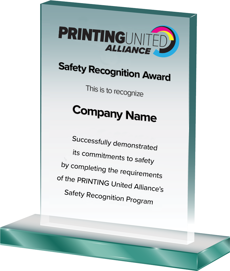 PRINTING United Alliance Safety Recognition Program Award Recipients
